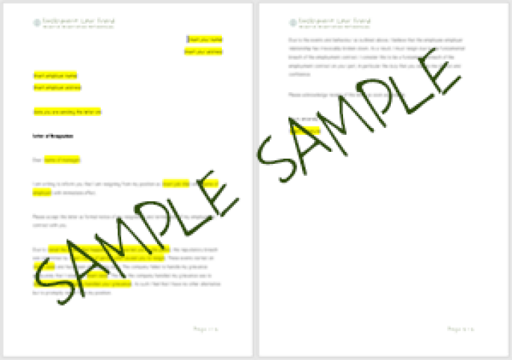 Constructive Dismissal Documents Employment Law Friend